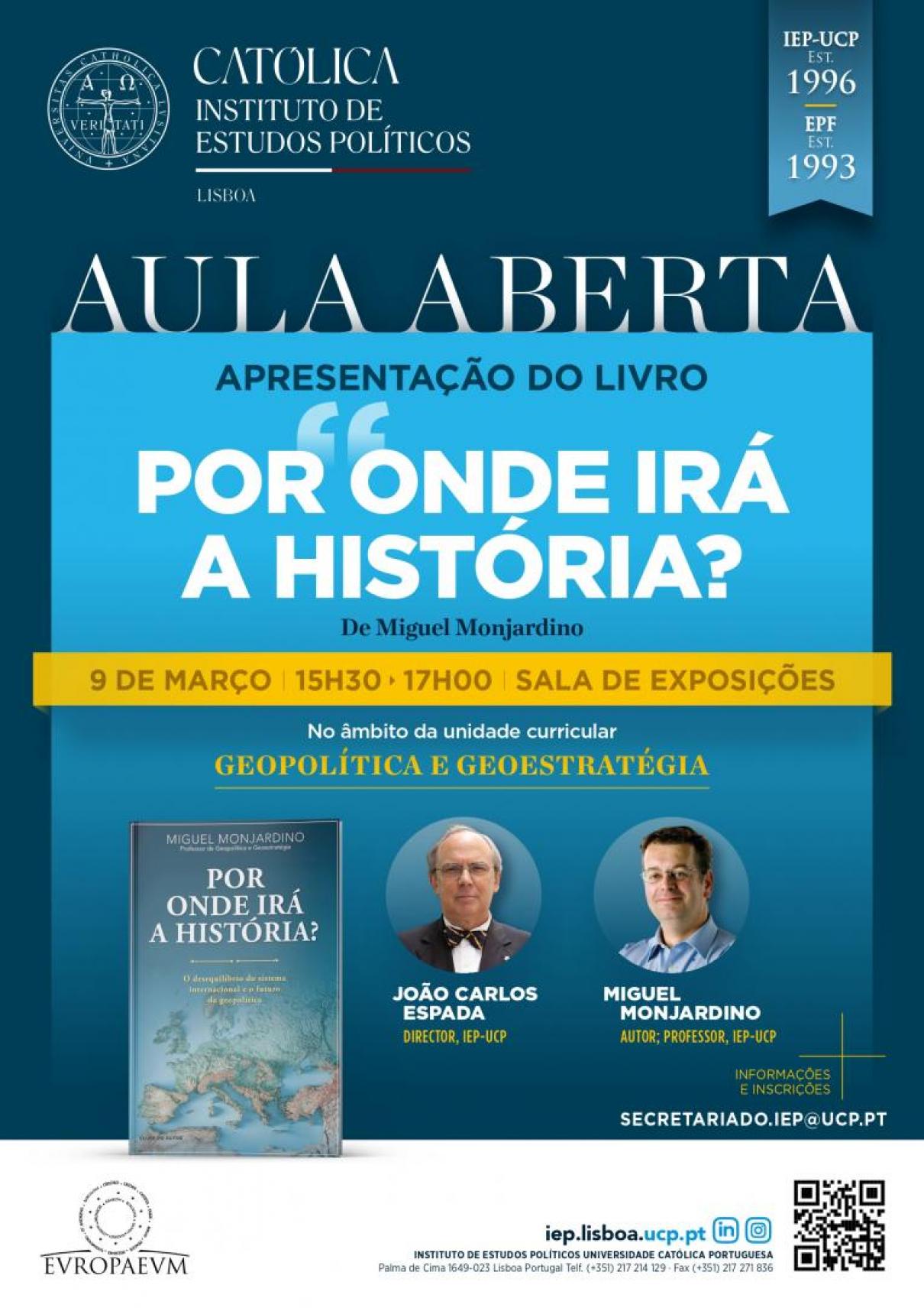 Open Class: Presentation of the book " Por Onde vai a História?" (Where ...